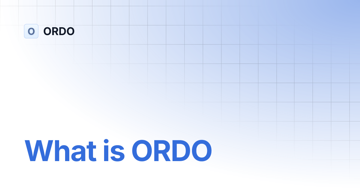What is ORDO | ORDO